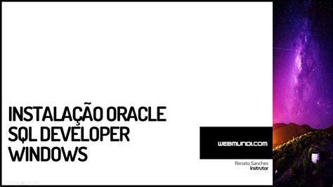 Como Instalar O Sql Developer No Windows Oracle Database Youtube