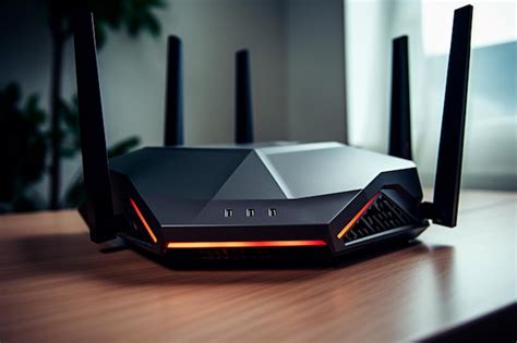 Premium Photo Router On The Table Modern Highspeed Wifi Router For