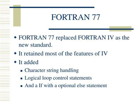 Ppt Fortran 77 Powerpoint Presentation Free Download Id3091358