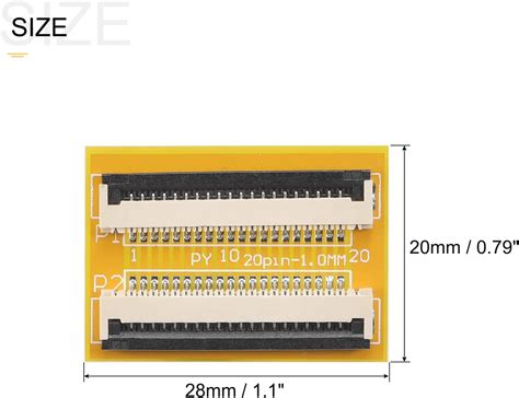 Buy Meccanixity Ffc Fpc Extension Board Pcb Extend Zip Hdd Connector 20 Pin 1 0mm Pitch Single