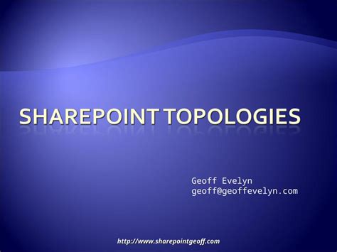 Ppt Sharepoint Topology Dokumen Tips