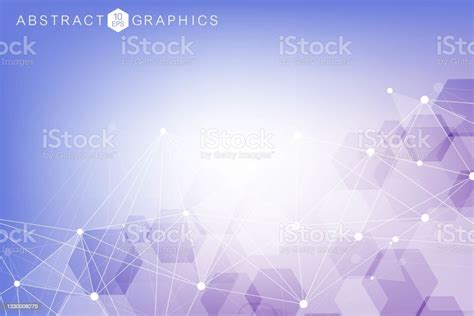 과학 네트워크 패턴 연결 라인과 점 기술 육각 구조 또는 분자 연결 원소 0명에 대한 스톡 벡터 아트 및 기타 이미지 0명