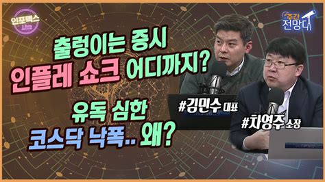 또 출렁이는 증시 인플레 쇼크 어디까지코스닥 유독 심한 낙폭 왜 주간전망대 With 김민수 레몬리서치 대표 차영주