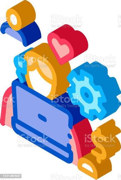 필름 디렉터 아이소메트릭 아이콘 벡터 일러스트레이션 감독에 대한 스톡 벡터 아트 및 기타 이미지 감독 계획 노래방기계 Istock