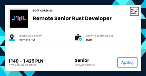 praca remote senior rust developer backend softwaremill zdalnie