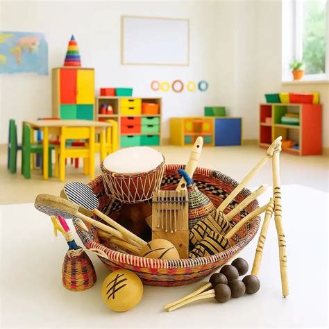African Music Basketafrican Musical Instruments Setclassroom Music