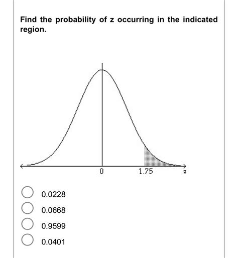 Solved Find The Probability Of Z Occurring In The Indicated Chegg Com
