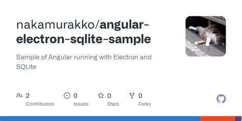 Github Nakamurakkoangular Electron Sqlite Sample Sample Of Angular