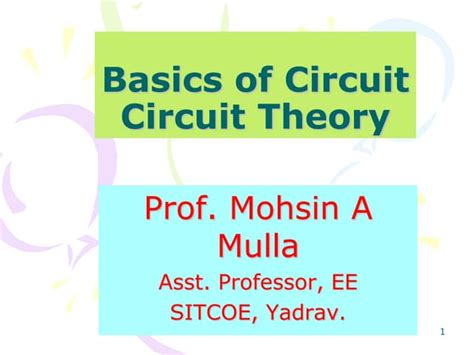 Basics Of Electric Circuit Theory Ppt Computer Networking Computing
