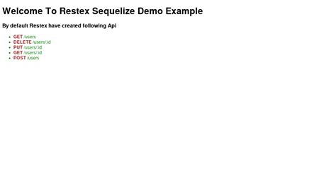 Restex Sequelize Demo Codesandbox