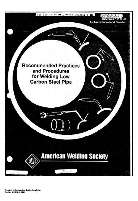 Aws D10 12m D10 12 2000 Guide For Welding Mild Steel Pipe