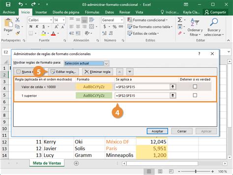 Administrar Formato Condicional CustomGuide