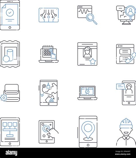 Science And Innovation Line Icons Collection Discovery Progress