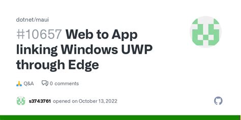 Web To App Linking Windows Uwp Through Edge · Dotnet Maui · Discussion