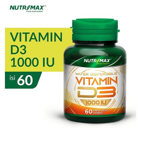 Jual Nutrimax Vitamin Vit D3 1000 Iu 60 Tablet Suplemen Kesehatan