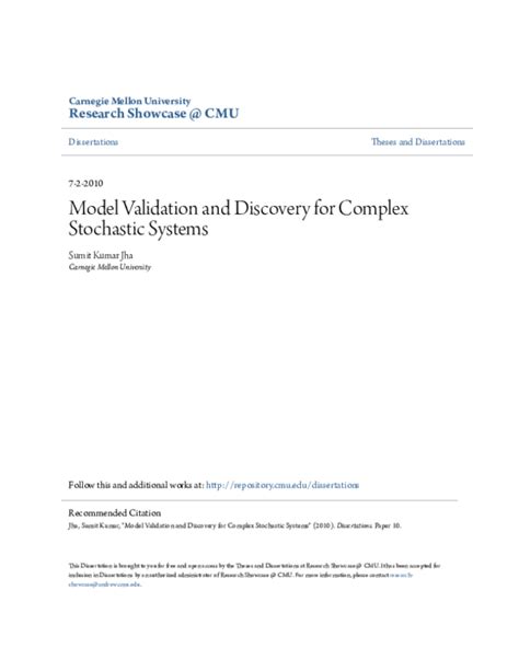 pdf model validation and discovery for complex stochastic systems