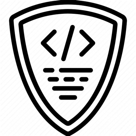 Code Shield Programming Developer Protection Icon Download On