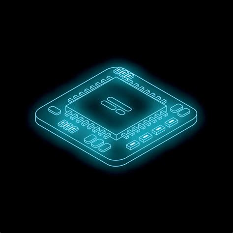 Glowing Microchip Cpu Representing Computing Power And Technology