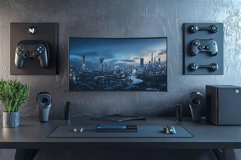Modern Console Setup With An Elegant Design Highre Premium Ai Generated Image Modern Console Setup With An Elegant Design Highre Premium Ai Generated Image
