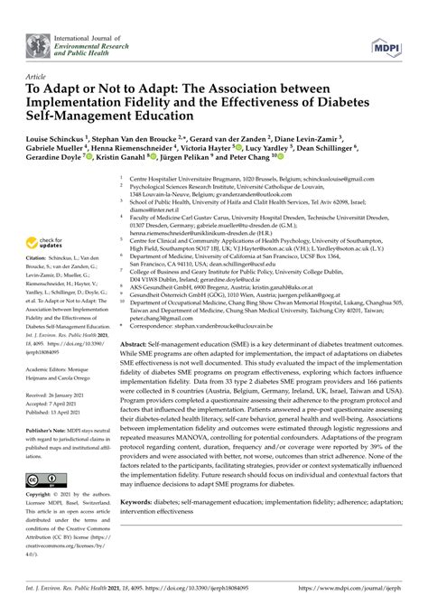 Pdf To Adapt Or Not To Adapt The Association Between Implementation Fidelity And The