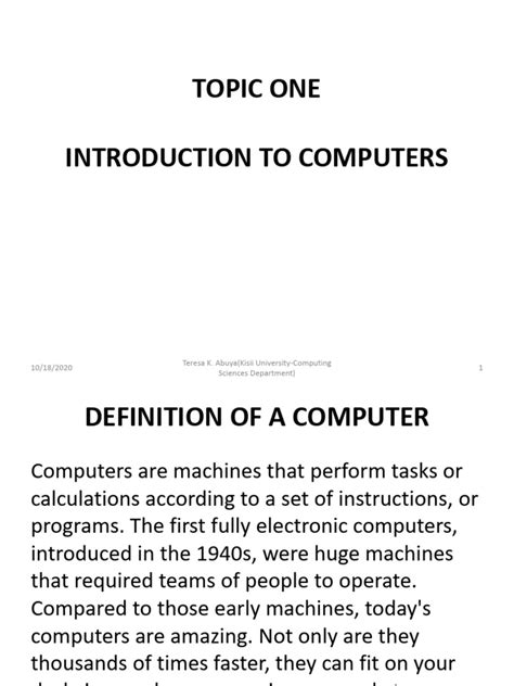Topic 1 Introduction Pdf Integrated Circuit Computer Hardware