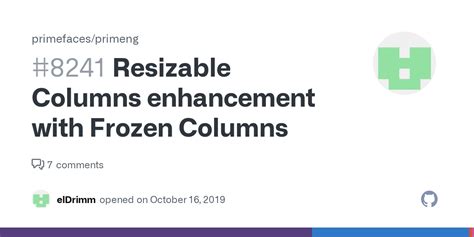 Resizable Columns Enhancement With Frozen Columns · Issue 8241