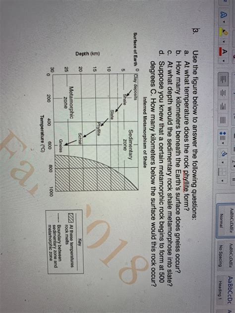 Solved Geology 1211 Assignment 10 Metamorphic Rocks 1 Use