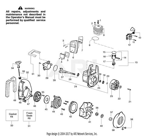A Schematic Representation Of Poulan Leaf Blower Components