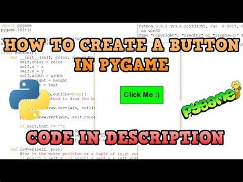 How To Create A Button In Pygame CODE IN DESCRIPTION YouTube Coding Buttons Product