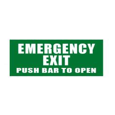Emergency Exit Do Not Obstruct Sign Green