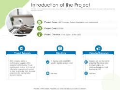 Introduction Of The Project Agile Project Management With Scrum Ppt Demonstration Presentation