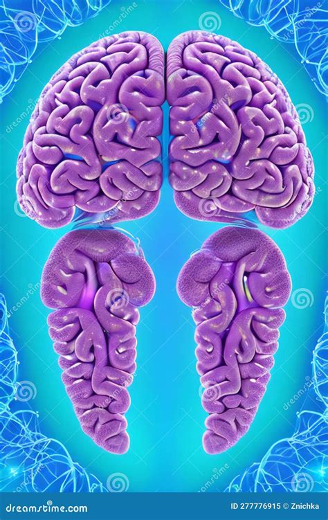 A Microscopic Look At The Intricate Neural Pathways Of The Brain Stock