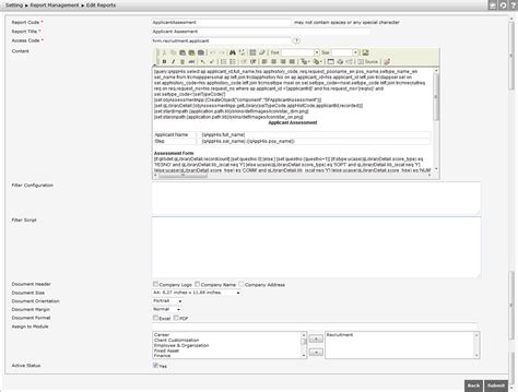 Follow The Following Steps To Edit The Existing Report Setting