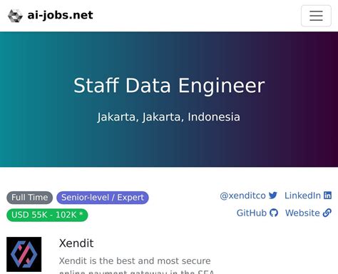 [hiring] staff data engineer in jakarta jakarta indonesia r ai ml jobs