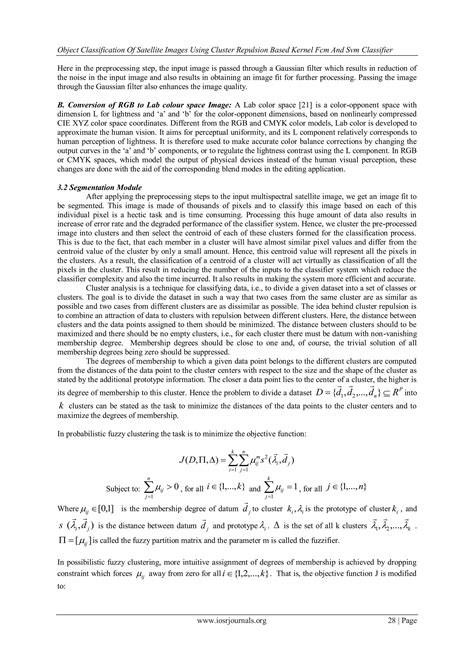 Object Classification Of Satellite Images Using Cluster Repulsion Based