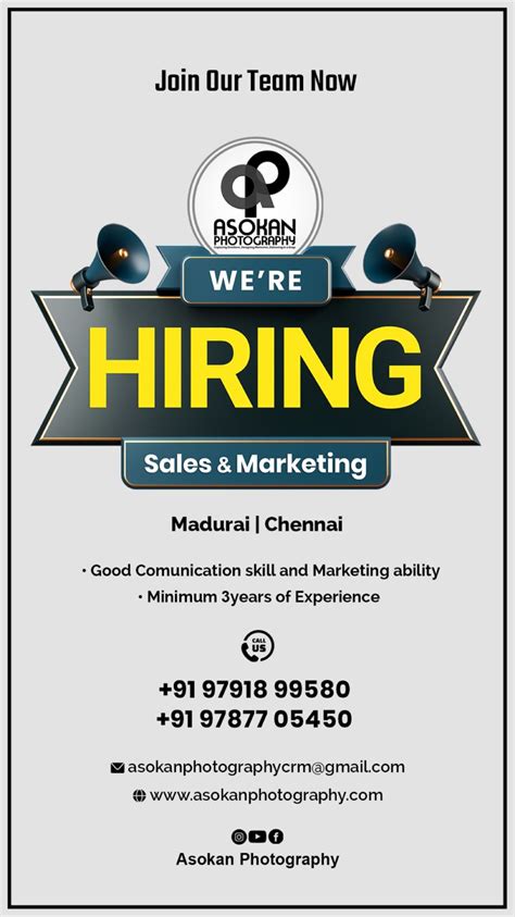 Asokan Photography On Linkedin We Are Hiring