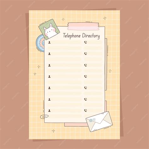 Free Vector Hand Drawn Telephone Directory Design