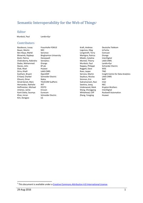 Pdf Semantic Interoperability For The Web Of Things