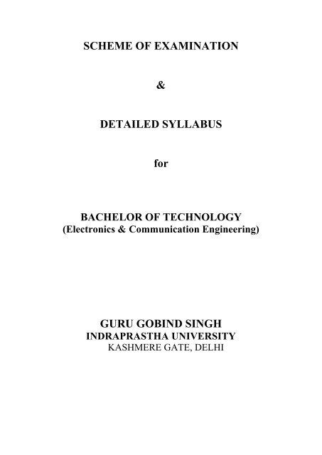 Download The Syllabus Of Electronics And Communication Engineering