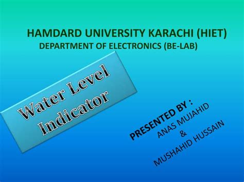 Project Report On Water Level Indicator Pdf