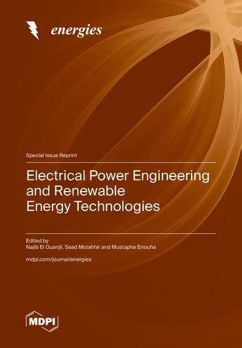 Electrical Power Engineering And Renewable Energy Technologies Mdpi Books