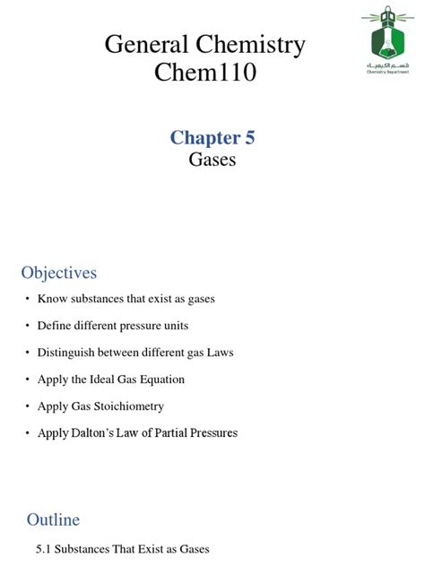 Chem 110 Chapter 5 Pdf Pdf Gases Mole Unit