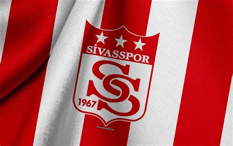 바탕 화면 다운로드 Sivasspor 터키어 축구 팀 레드 화이트 플래그 징 Fabric 질감 로고 Sivas Turkey 무료 데스크톱 용 무료 데스크톱 용 그림