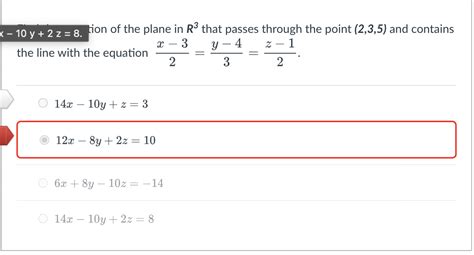 linear algebra find equation of plane in r3 that passes through point
