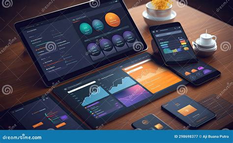 Modern User Interface Design Template Financial Management Concept Minimalistic Aesthetic And