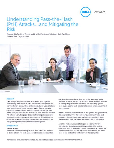 Understanding Pass The Hash Attacks And Mitigating The Risks