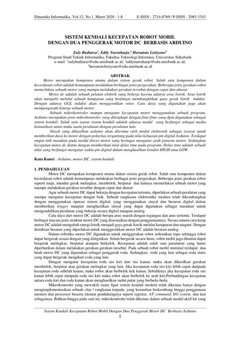 Pdf Sistem Kendali Kecepatan Robot Mobil Dengan Dua Penggerak Motor Pdf Sistem Kendali Kecepatan Robot Mobil Dengan Dua Penggerak Motor