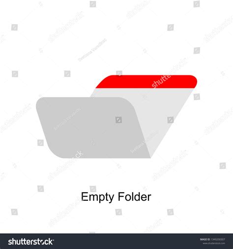 Empty Folder Icon Trendy Flat Style Stock Vector Royalty Free