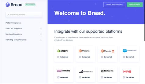 Bread API Developer Docs APIs SDKs And Auth API Tracker