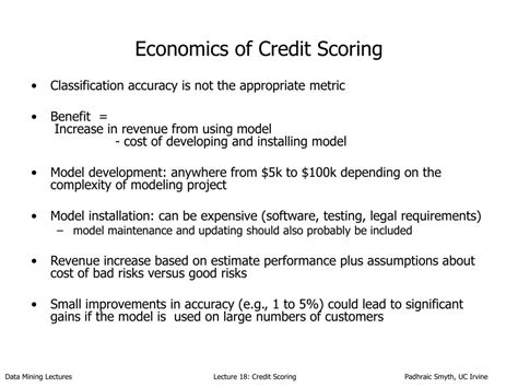 Ppt Ics 278 Data Mining Lecture 18 Credit Scoring Powerpoint